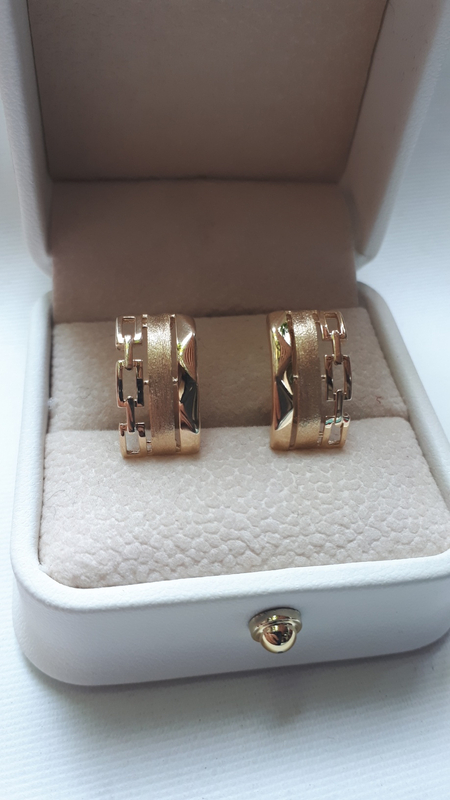 Золотой серьги, желтой, 3.59-грам, 585-п.