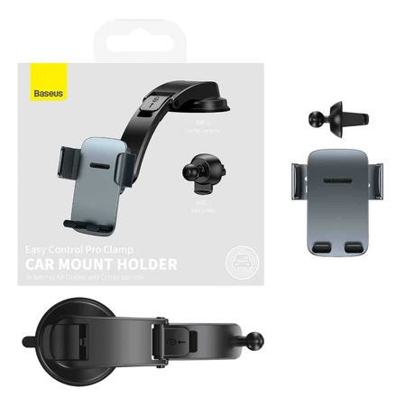 Автомобильный держатель Baseus Easy Control Clamp (набор), черный