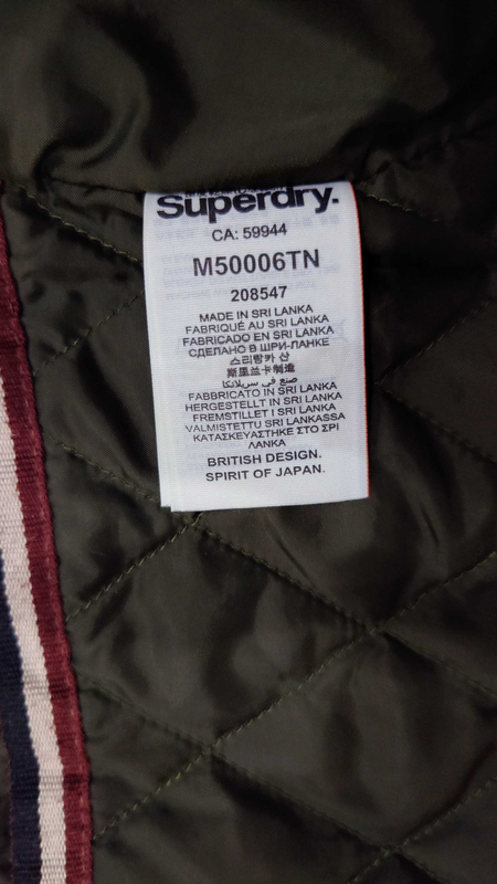 Куртка Superdry Rookie хаки военного типа, 100% хлопок, размер M/L