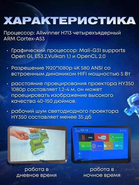 Cмарт проектор HY350 original