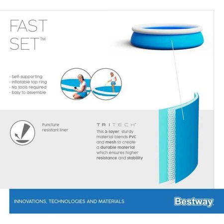 Бассейн Bestway 57273 Fast Set 366х76см, 5377л