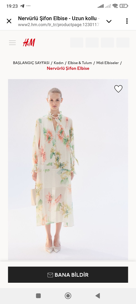 Платье креп-шифон длинное от H&M. Новое ,с биркой