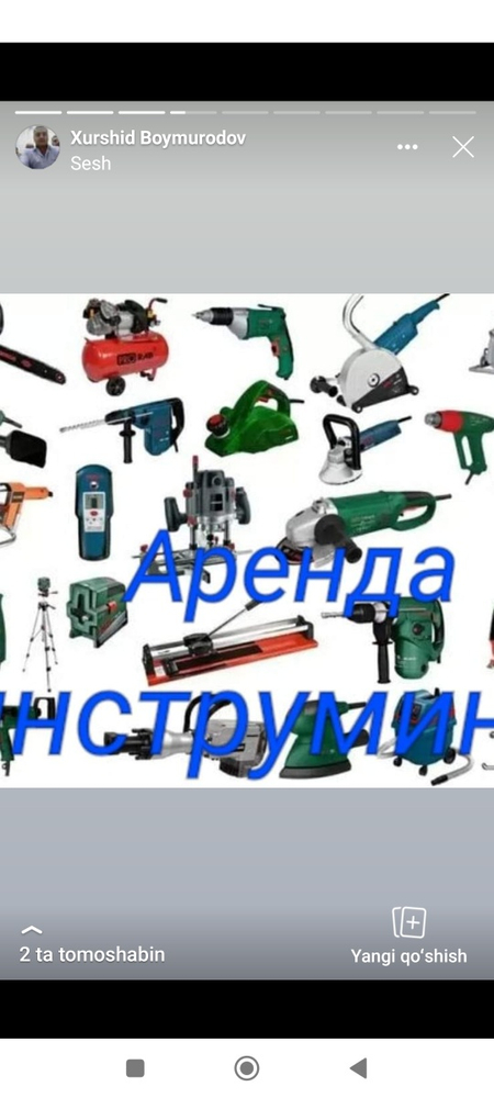 Arendaga eliktra jixozla,beton buzish teshish xizmatlari