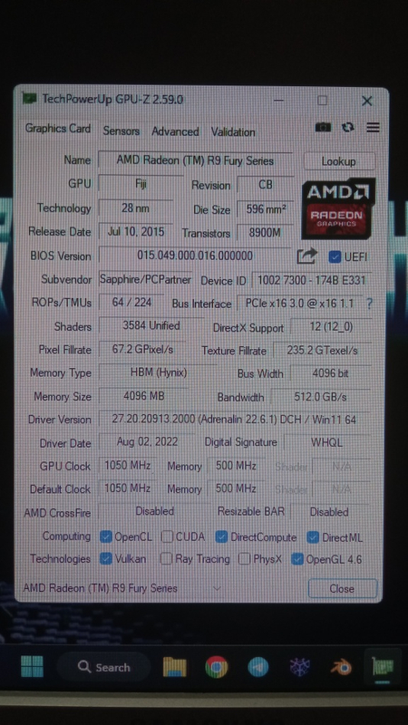 AMD Radeon R9 Fury 4gb HBM