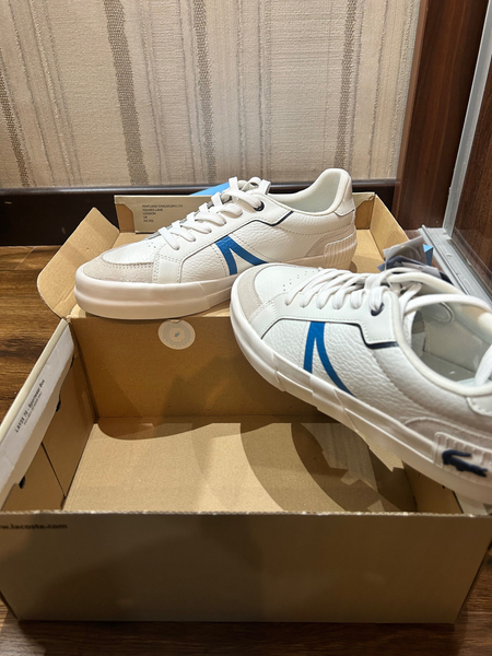 Кроссовки Lacoste. Белые кожаные
