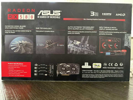 ASUS amd radeon rx 580 8gb - USA-Standart A+++