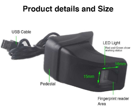 ZKTeco ZK4500 Biometric USB Fingerprint Reader / Отпечатка zkt 4500