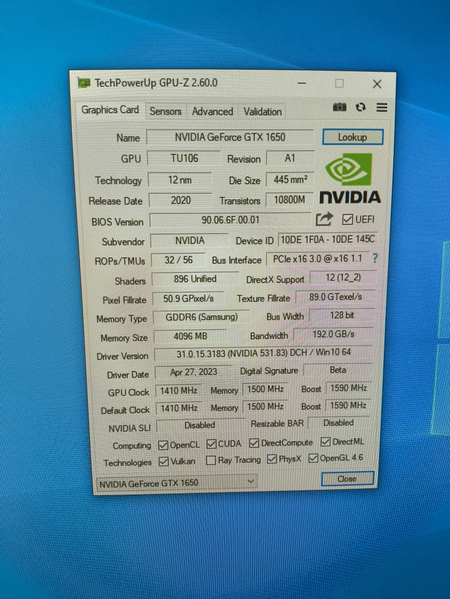 Onda GTX1650 4Gb 128bit GDDR6