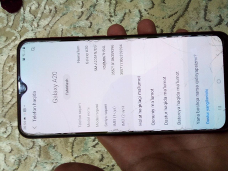 samsung a20 sotiladi