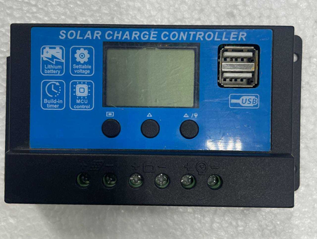 Контроллер заряда для солнечных батарей 30А (12V-24V) синий