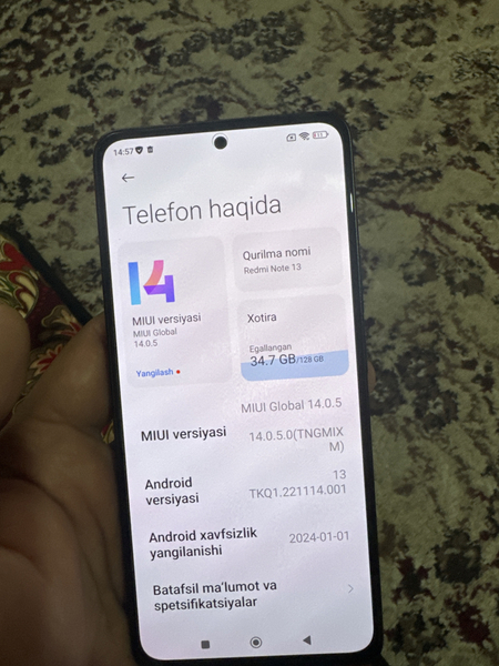 Redmi note 13.   8/128 gb yengi