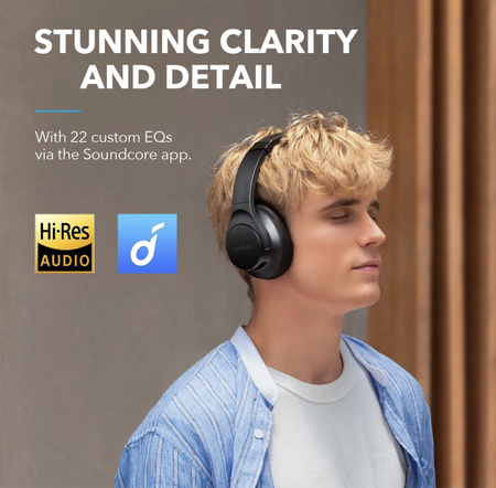 Беспроводные наушники Anker Soundcore Life Q20+ ANC с шумоподавлением