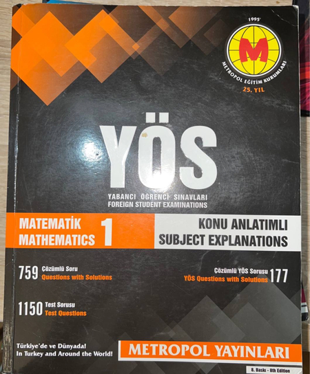 Турецкие книги по математике YÖS
