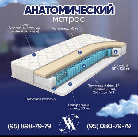 Ортопедический и Анатомических матрас от Российского производителя