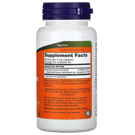 Now Foods, сахаромицеты Буларди, saccharomyces boulardi