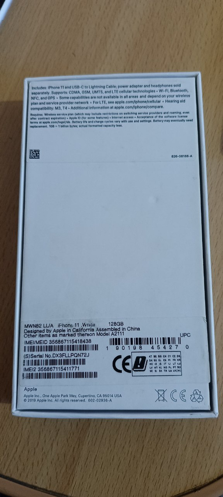 iPhone 11 pamyat 128gb korobka dokument bor