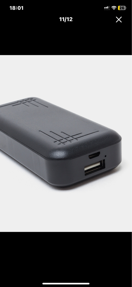 Mini POWER BANK 10.000 мА/ч oq va qora rangda