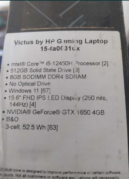 HP victus 15 gaming laptop