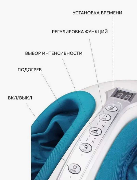 Массажер для ног стоп электрический шиацу с ИК прогревом