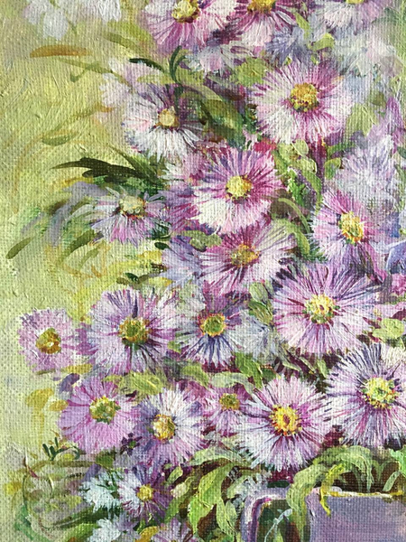 Живопись. Картина. Цветы. Букет. Сентябринки