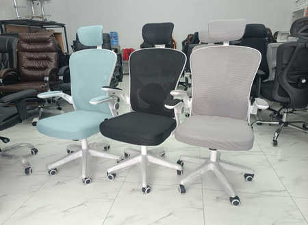 Офисное сеточное кресло модель 7801 blue, black, aqua, grey