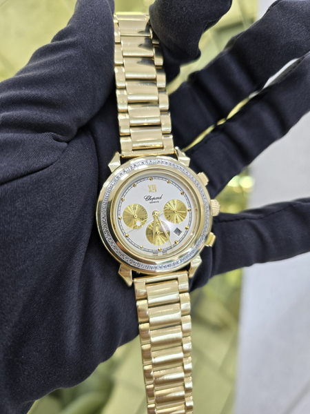 Золотые часы Chopard с браслетом 585 пробы