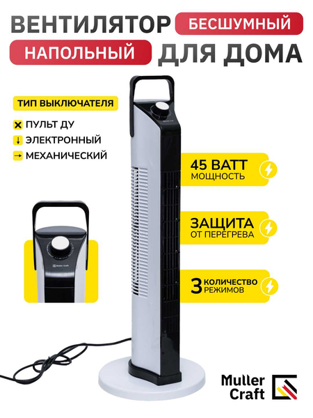 AKSIYA! CHEGIRMA! Ventilyator interyer uchun MULLER CRAFT