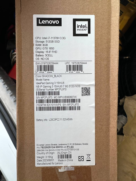 Lenovo IdeaPad Gaming I7-11370H