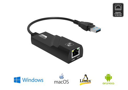 Новая сетевая карта USB 3.0 - LAN Gigabit (RJ45, Ethernet, 1000 Mbps)