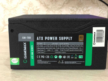 Gamemax GM-700 700W 80+ Bronze Полумодульный Пломба Есть