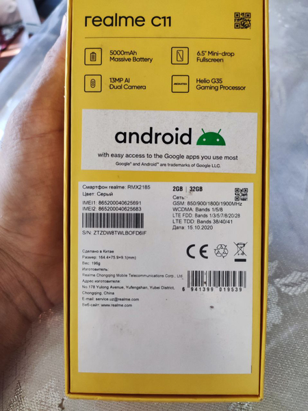 REALME C11 sotiladi narxi 650 000