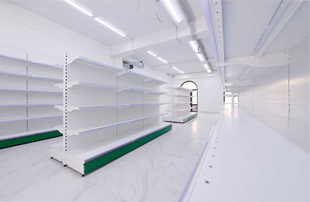 Металлические стеллажи разборные для магазинов