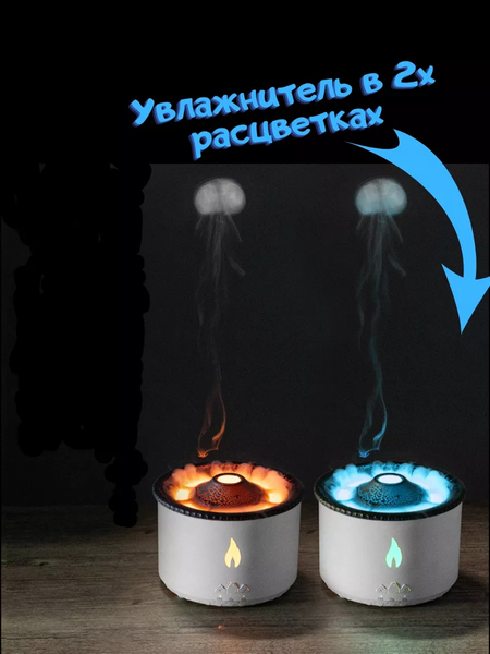 Увлажнитель воздуха Вулкан с эффектом распыления медузы с пультом