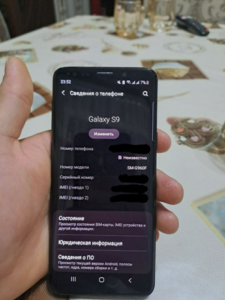 Samsung s9 64 Gb sastaniyasi yaxshi ishlashi chotki karobka dok bor