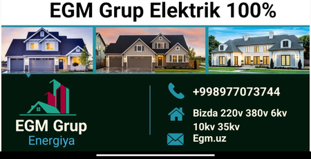 Bizda sifatli mantaj xizmatlarimiz 
Elektir zaryatka qoʻyish 100%
Uy m