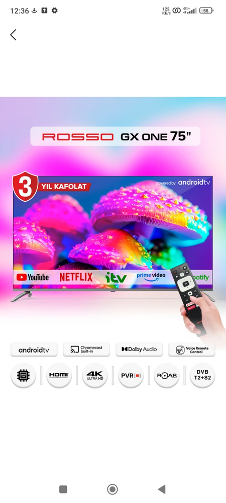 Rosso 75 gx one televizor tv ziffler rulls moonx jvc tcl primer artel