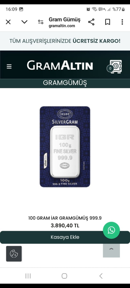 Gram Altin silver