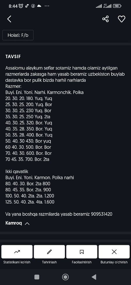 Sef optim seflar bor