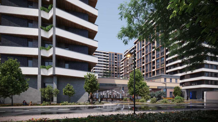 ЖК Babur Residence 4-комнатная 8/16 114 м² коробка предчист. отделка