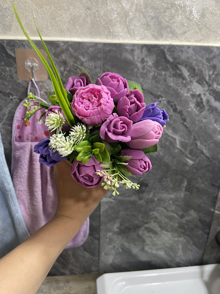 Готовые цветы из мыла