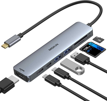 MOKiN USB-C Hub Adapter for MacBook Pro/ Air 7 in 1