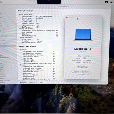 Macbook air M2 2022