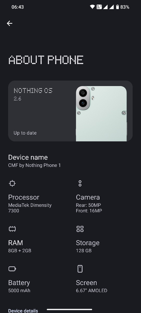 Nothing phone 1 8/126 gb