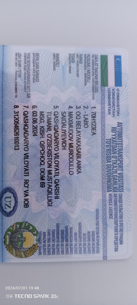 Moshina idiyal haydashga taxlangan