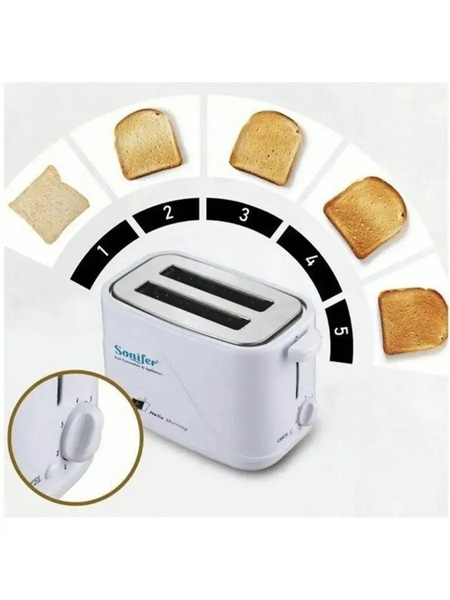 Тостер электрический Sonifer SF-6005, Белый Tostr Tostir Toster