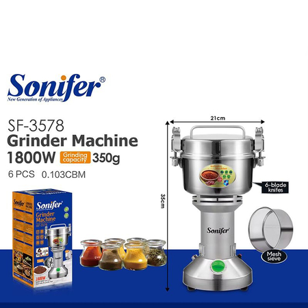 SONIFER sf-3578! Maydalagich 1800 watt Профессинальный кофемолка