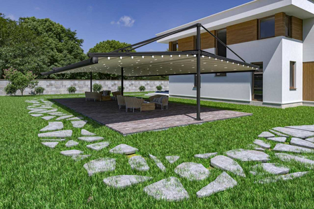 Pergola. Tent. Kofe restoran va uylar uchun.