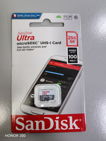 SanDisk Ultra MicroSD 256gb 100mb/s