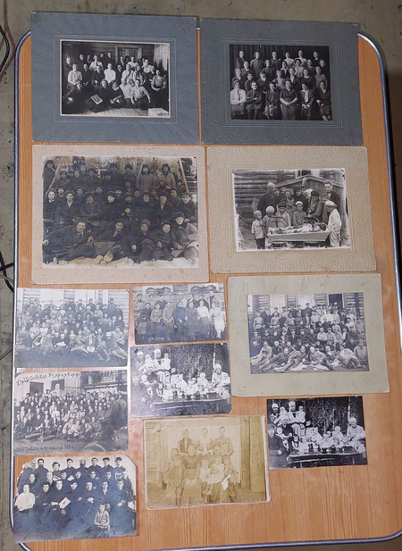 Старинные 4 штук групповые фото Съезд курсы Бугалтеров 1926 года.