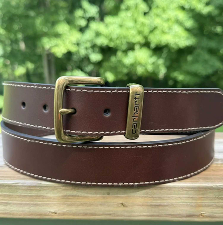 Кожаный качественный ремень Carhartt. размер 58-60.